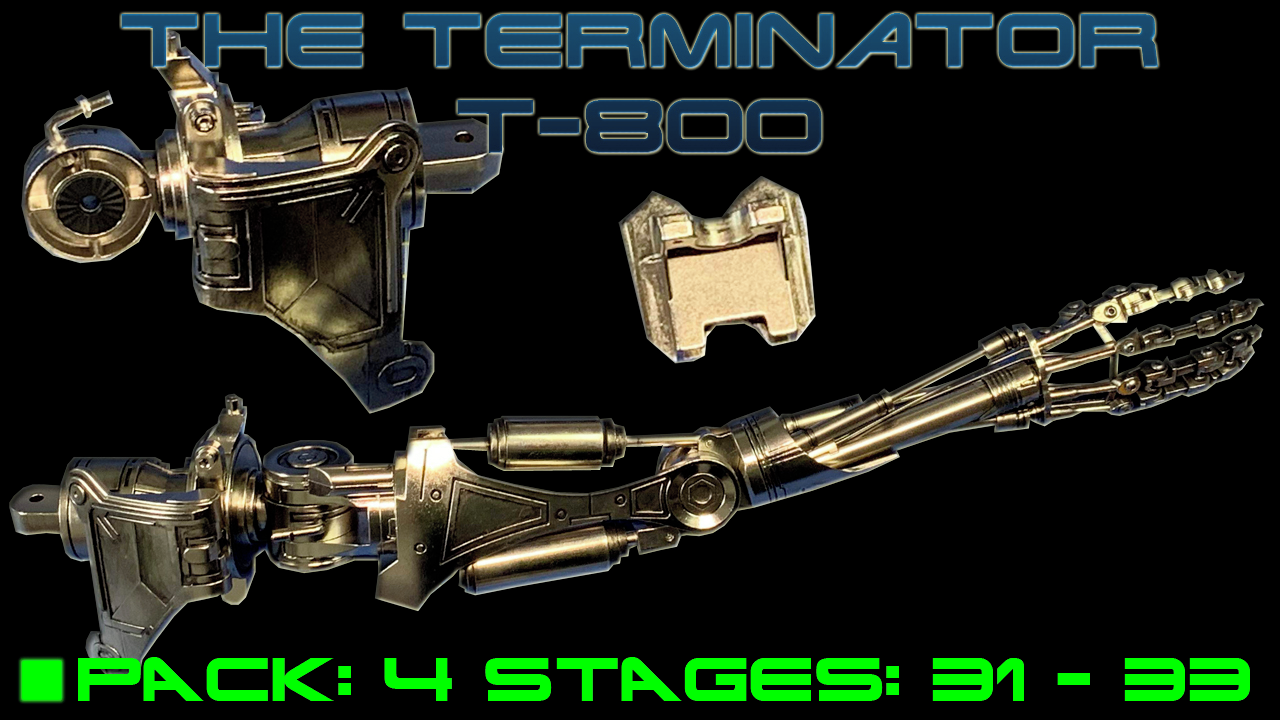 Stavba Modelu The Terminator T-800: Pack 4 Stages 31 - 33 | Stream