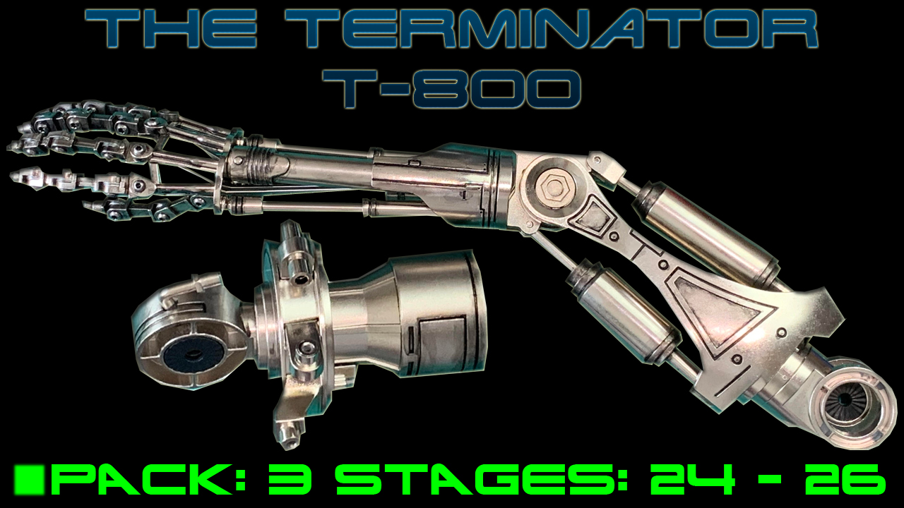Stavba Modelu The Terminator T-800: Pack 3 Stages 24 - 26 | Stream